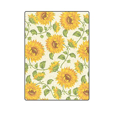 RYLABLUE Sunflowers Throw Blanket Bed Sofa Blanket 58x80 inches ...