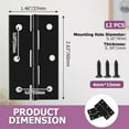 12pcs Butt Hinges Black Door Hinges, 2.63" x 1.46" Cabinet Door Hinge ...