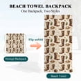 Brown Western Cowboy 2-in-1 Beach Towel Backpack,Quick Dry Beach Towel ...
