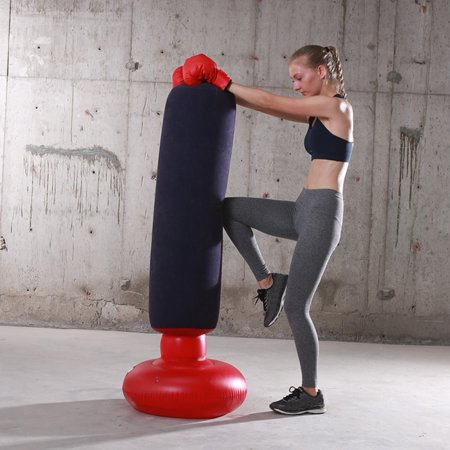 Cergrey Boxing Column,1.6m/63in Inflatable Flocking Boxing Column Adult ...