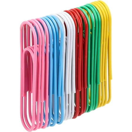 Colored Small Paper Clips Vinyl Coated, 200 Pack 28mm Assorted Color ...