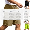 Admvng Men's Shorts Elastic Waist Solid Color Classic Casual Hiking ...