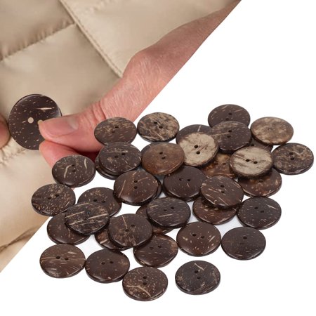 Wooden Buttons 50pcs Wooden Buttons Round Wooden Buttons Coconut ...