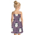 Cute Penguin Pattern Girls' Casual Dresses 2Y-8Y Sleeveless Ruffle Neck ...