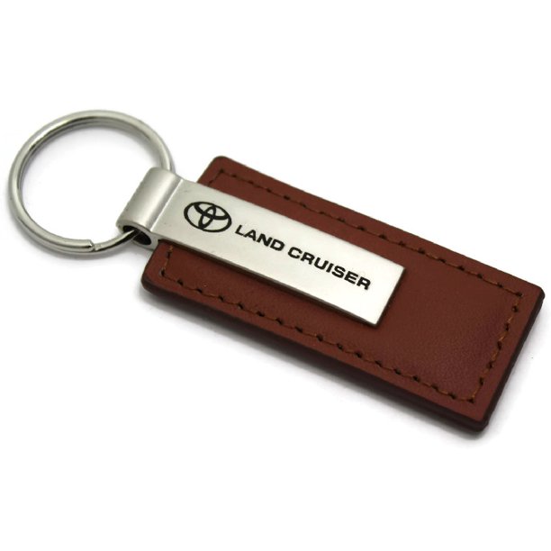 Toyota Land Cruiser Brown Rectangular Leather Key Chain - Walmart.com ...