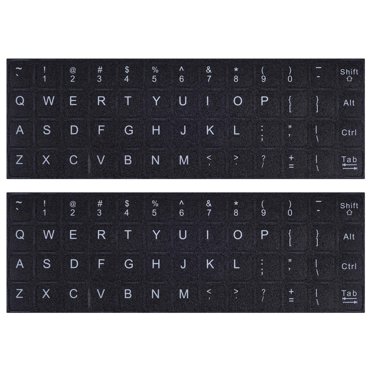 HQRP English QWERTY Laminated Keyboard Stickers for All PC & Laptops ...