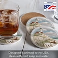 Thirstystone "Beach Lighthouse" Round 4-Pack Absorbent Stone Coasters ...