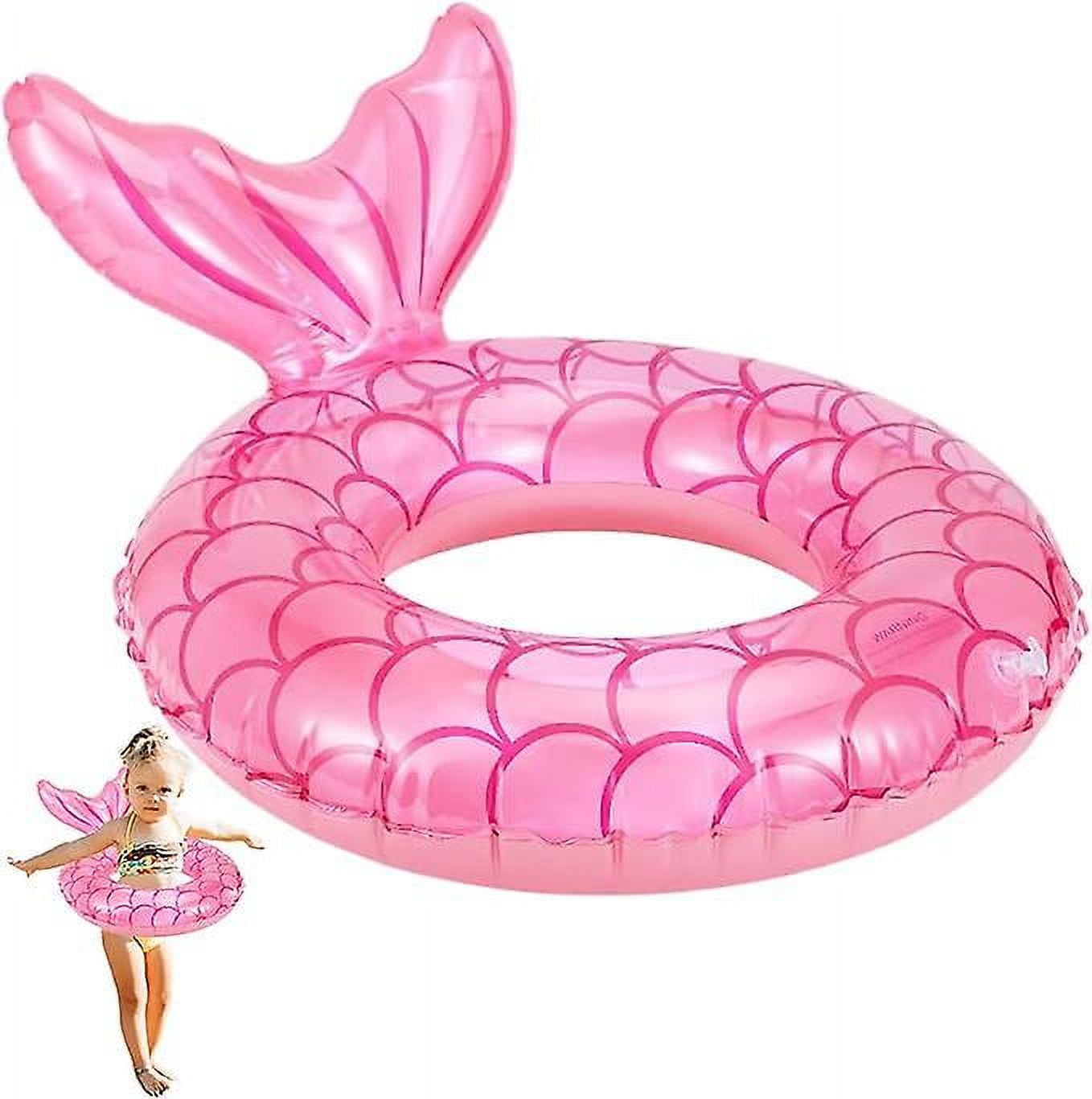 1 Swimming Ring Kids,Durable Inflatable Pool Floats,Mermaid Anime Float ...