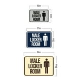 Classic Framed Male Locker Room Sign (Brushed Gold) - Small - Walmart.com