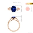 ANGARA Lab Grown 3.3 Ct Blue Sapphire Floral Engagement Ring for Women ...