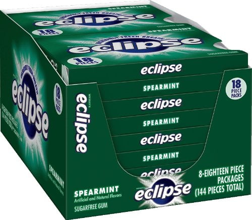 Eclipse Spearmint Chewing Gum Tear Pack, 18 Pieces, 8 Count - Walmart.com