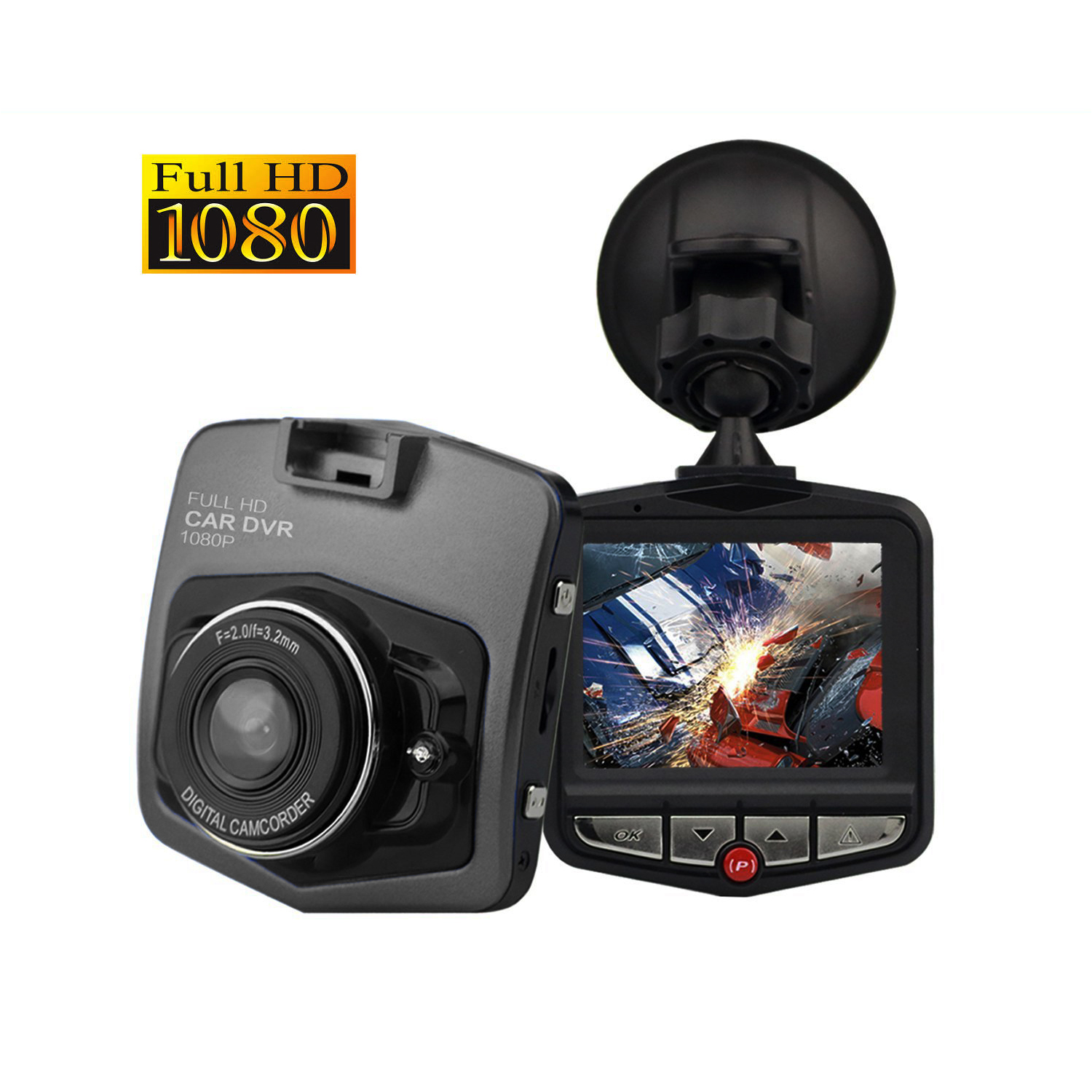 GXT Full 1080p HD DVR Dash Camera With Night Vision-Black | Walmart Canada