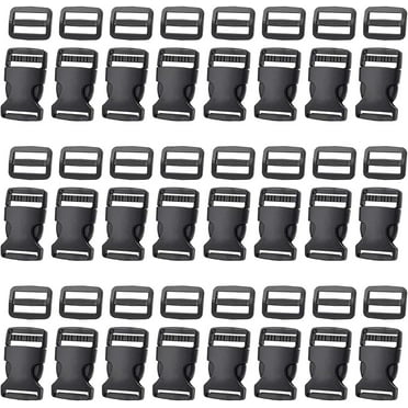 Kbraveo 60Pack 3/4" Wide Black Safety Side Quick Release Buckle Plastic ...