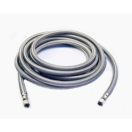 Ice Maker Water Supply Hose - 20 FT - Stainless Steel - Walmart.com ...