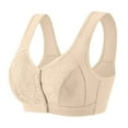 Ladies Comfort 2024 Front Closure Bra For Women Lace Older Front Snap