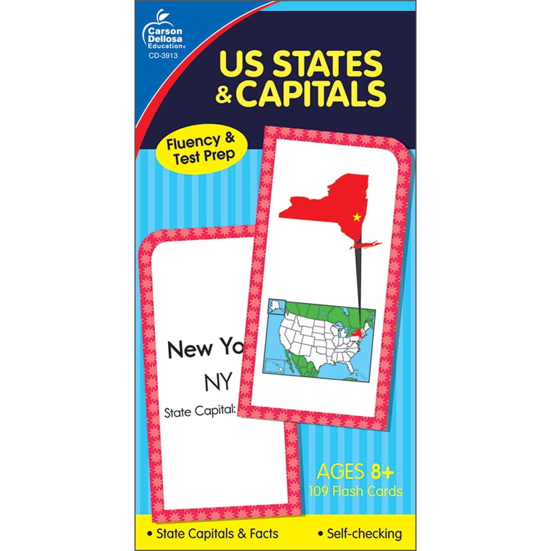 U.S. States & Capitals Flash Cards, Grade 3-5 | Bundle of 10 Packs ...
