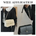 5Pcs 5 Colors Imitation Leather Bag Straps with Iron Curb Chain T-Bar ...