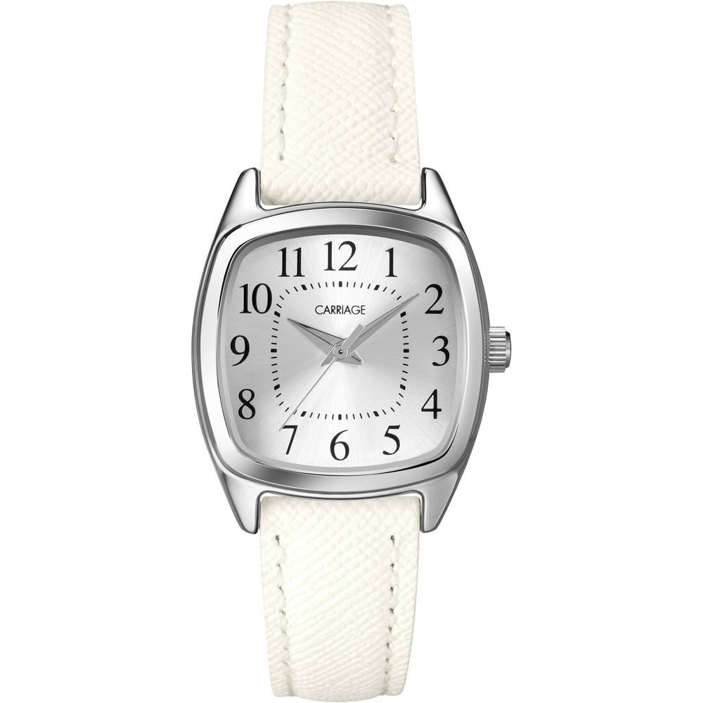 Timex - Carriage Women's Courtney Watch, White Textured Strap - Walmart ...