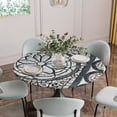 Bohemian Daisy Round Fitted Table Cover Mosaic Flower Classic ...