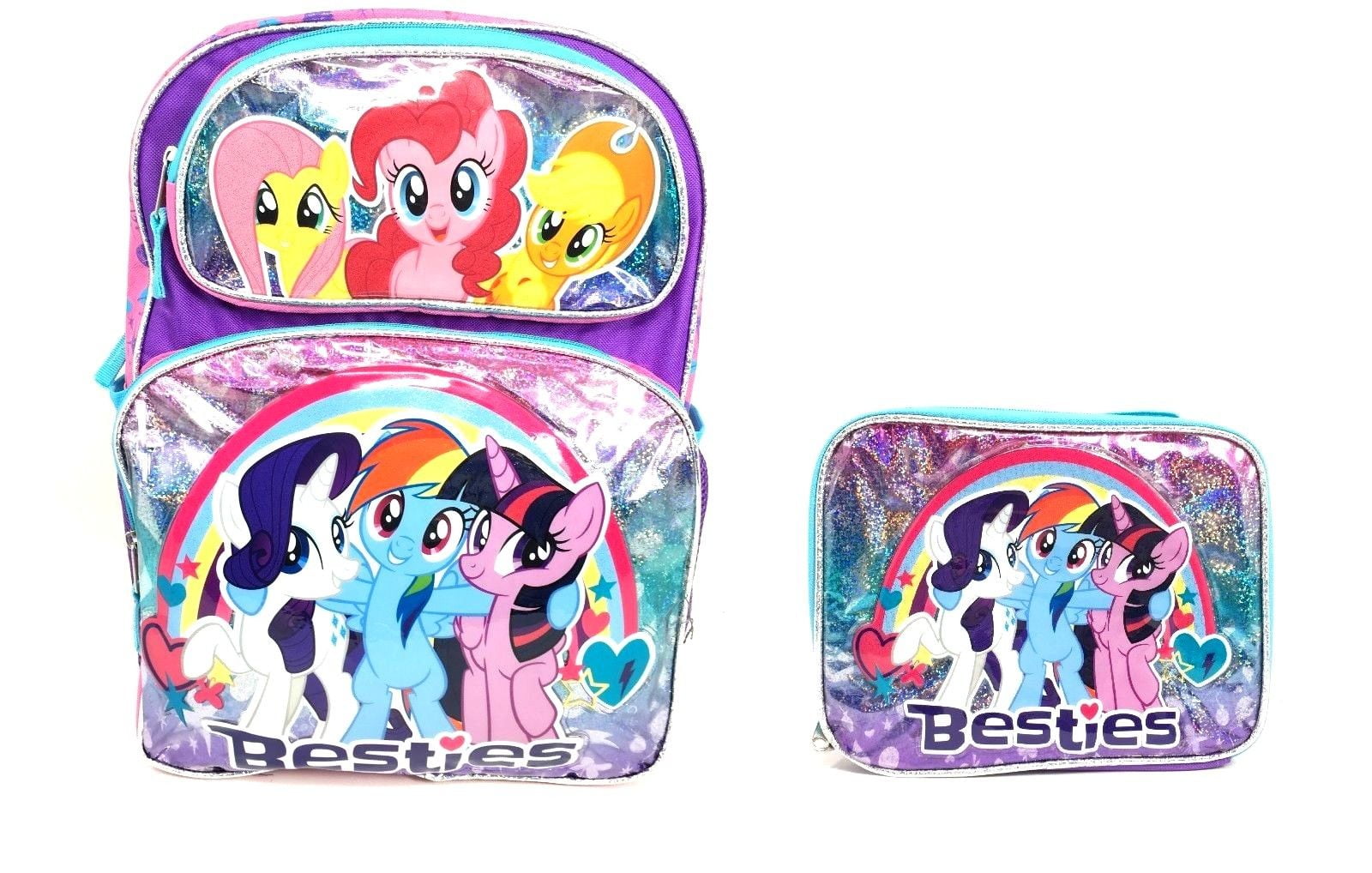 My Little Pony Besties Large School Backpack 16" Plus Matching Lunch ...
