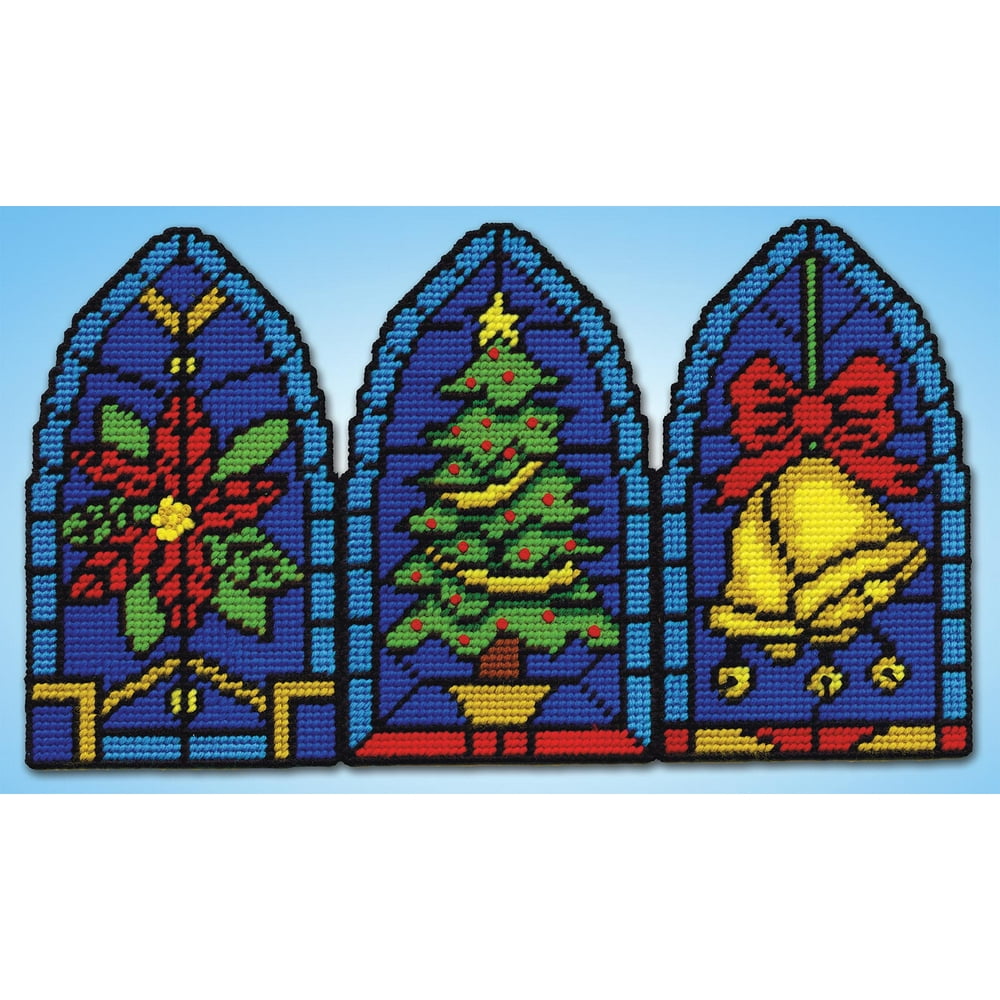 Design Works Christmas Triptych Plastic Canvas Kit - Walmart.com ...
