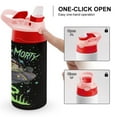12oz Rick and Mor-t Water Bottle with Straw Lid Insulated Cartoon Stainless Steel Reusable ...