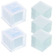 AmScope 72 Pre-Cleaned Blank Microscope Slides and 100 22x22mm Square ...