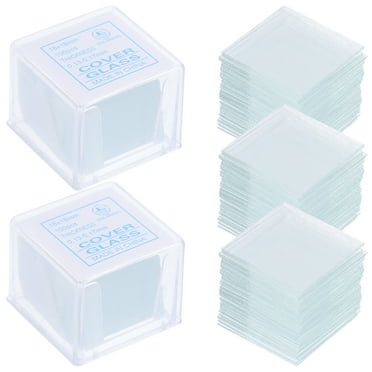 AmScope 72 Pre-Cleaned Blank Microscope Slides and 100 22x22mm Square ...