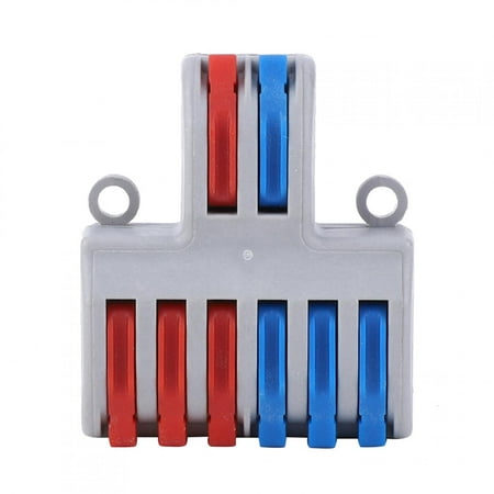 Noref 5pcs 2 in 6 out Reusable Spring Lever Terminal Blocks Electric ...