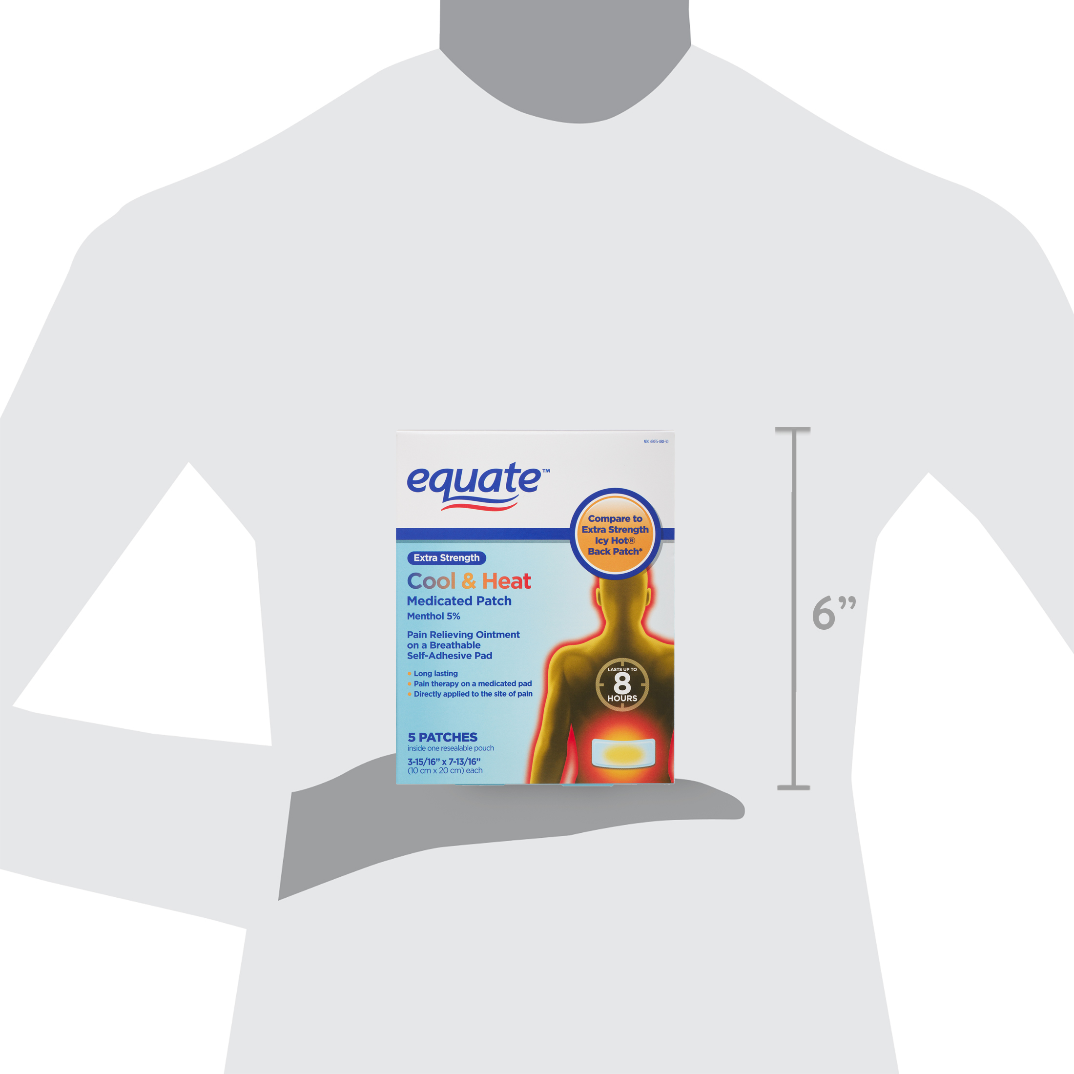 Buy Equate Extra Strength Cool & Heat Medicated Patches, 5 Count Online ...