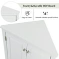 Corner Cabinet Bathroom Storage Cabinet with Adjustable Shelves, Floor ...