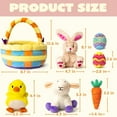 SYNCFUN 7 Pcs Easter Basket, Plushies Playset Stuffers, Soft Plush Toys ...