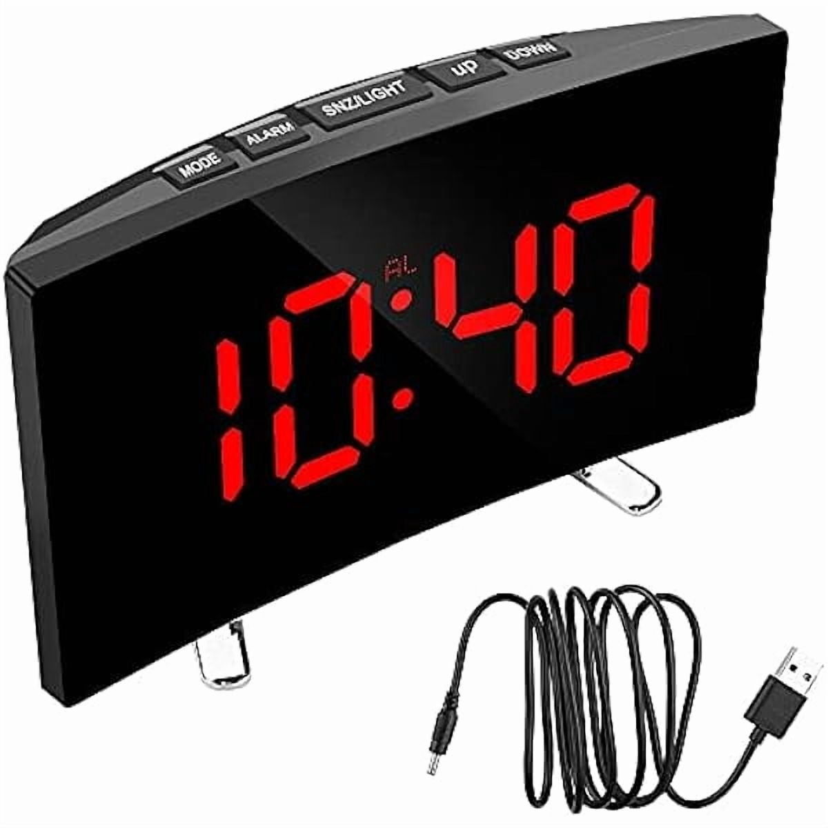 wonima02 Atomic Desktop Clock - 7 Inch Digital Alarm Clock with LED ...