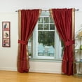 Rod Pocket Sheer Sari Curtains 60" W x 96" L matching tiebacks ...