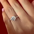 CVD Round Cut Diamond Ring IGI Lab Grown 2.32 Carat E F VVS 18k Rose ...