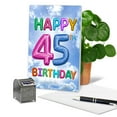 NobleWorks - 1 Funny 45th Birthday Greeting Card - Milestone (Not 3D or ...