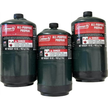 Coleman Propane Fuel, 16 oz, 4-Pack Portable Gas Stove & Camping Canister Cylinders - Walmart.com