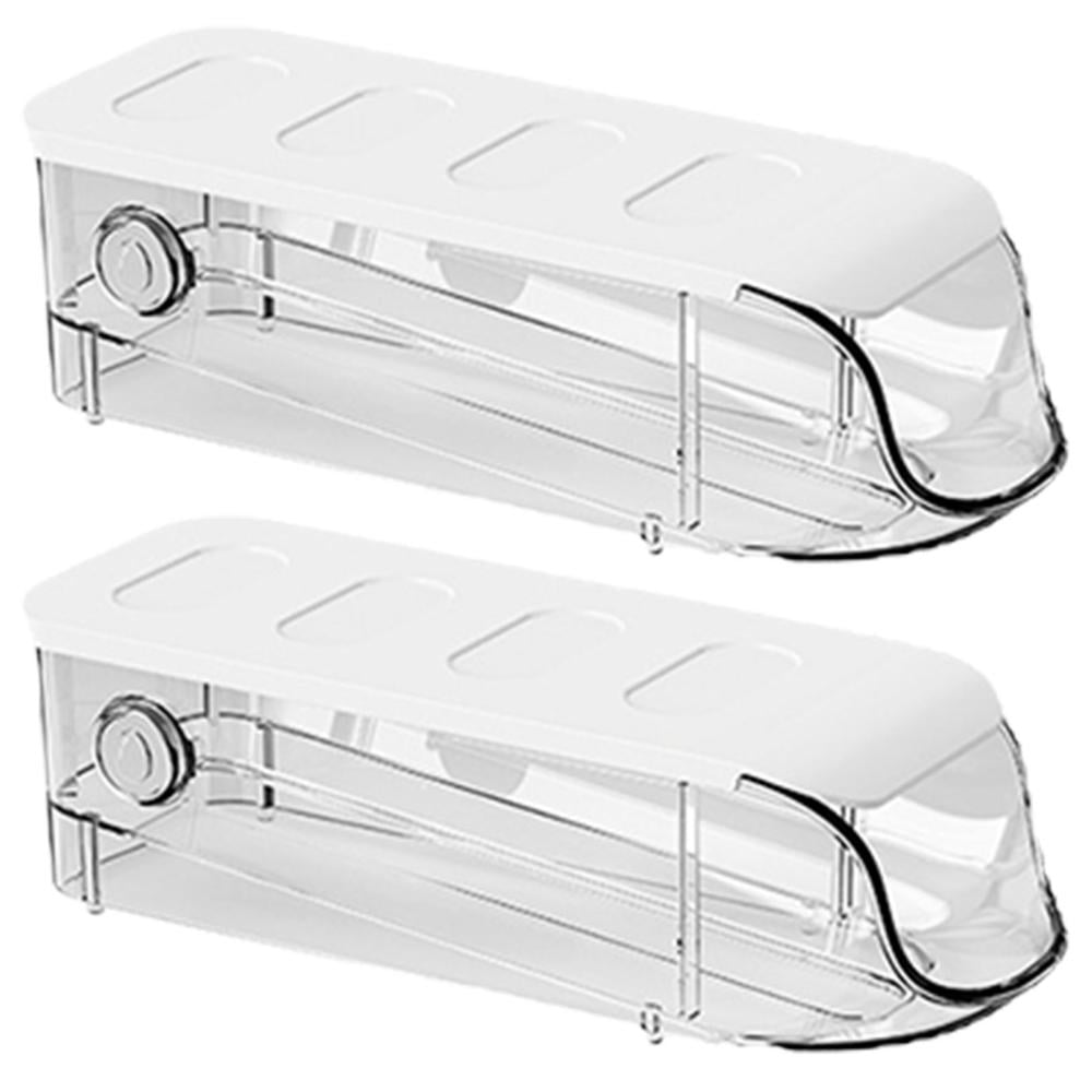 Fridge Egg Container Automatic Rolling Egg Protection Storage Bin Kitchen Accessories