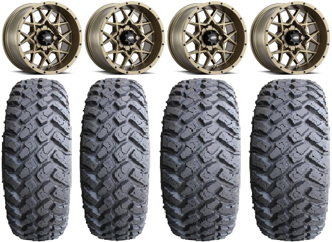 ITP Hurricane 14" Wheels Bronze 27" MotoHammer Tires Polaris RZR XP ...