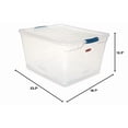 71 Quart Clear Latching Storage Bin, Plastic Stackable Storage Tote ...