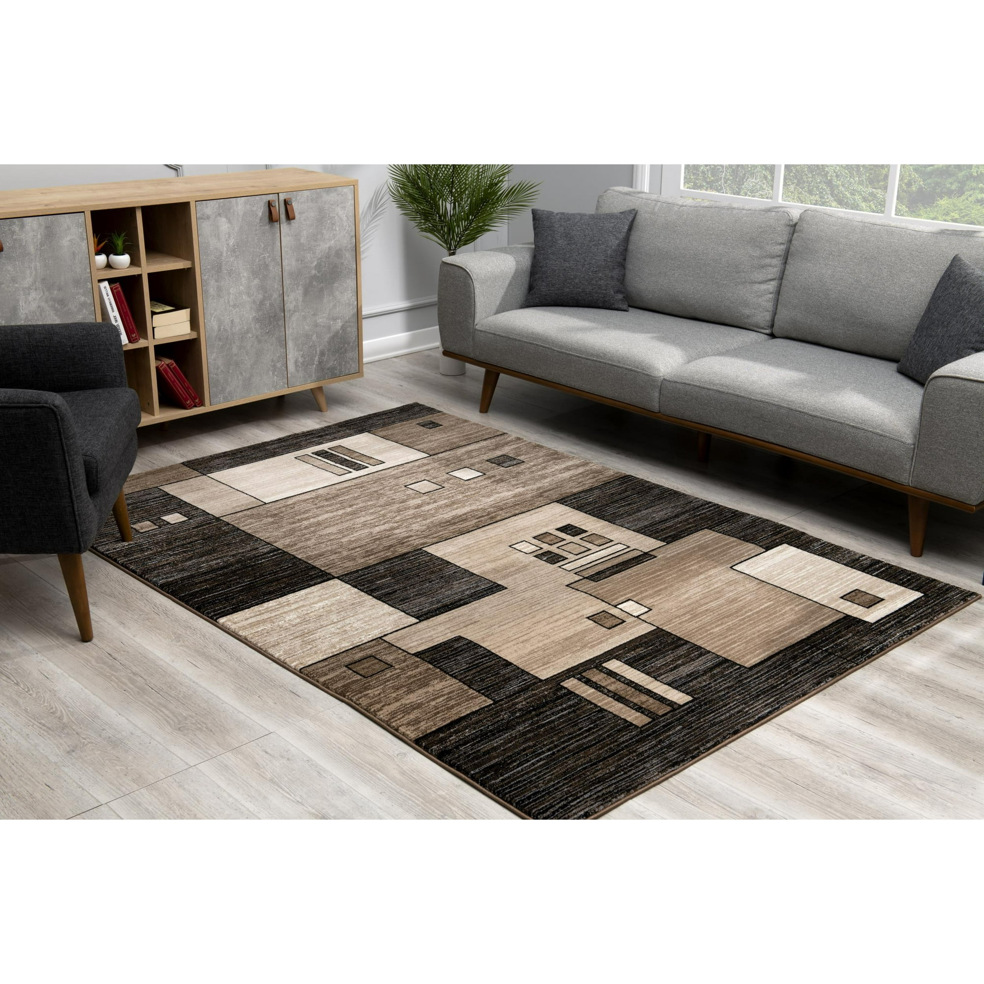 Rug Branch Montage Collection Modern Geometric Runner Area Rug 79 X 109