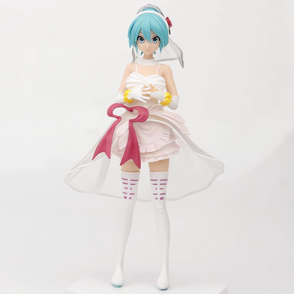 Vestido de novia anime JIANYING Miku de 24,5 cm de plástico PVC ...
