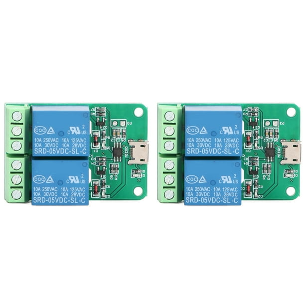 PC Control Relay Module,2Pcs Relay Module 2 Electric Relay USB Relay ...
