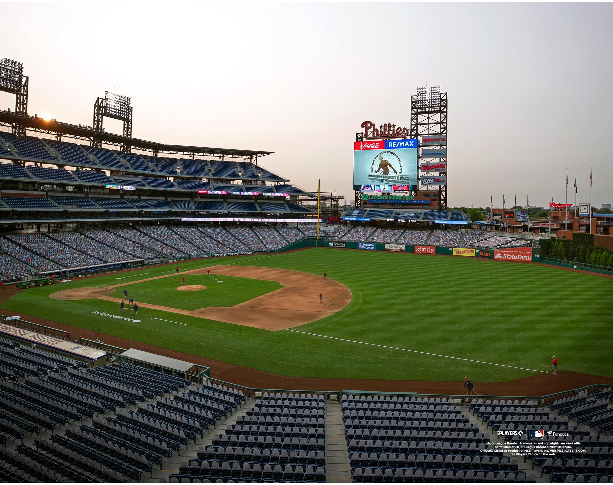 Citizens Bank Park Philadelphia Phillies Unsigned Outfield Baseline ...