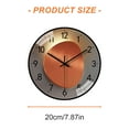 Elegant 8Inch Glass Wall Clock with Quiet Movement for Living Room and ...