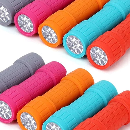 ALmi 10-Pack, 9-LED Mini Flashlight Set, 30-Pieces AAA Batteries are ...