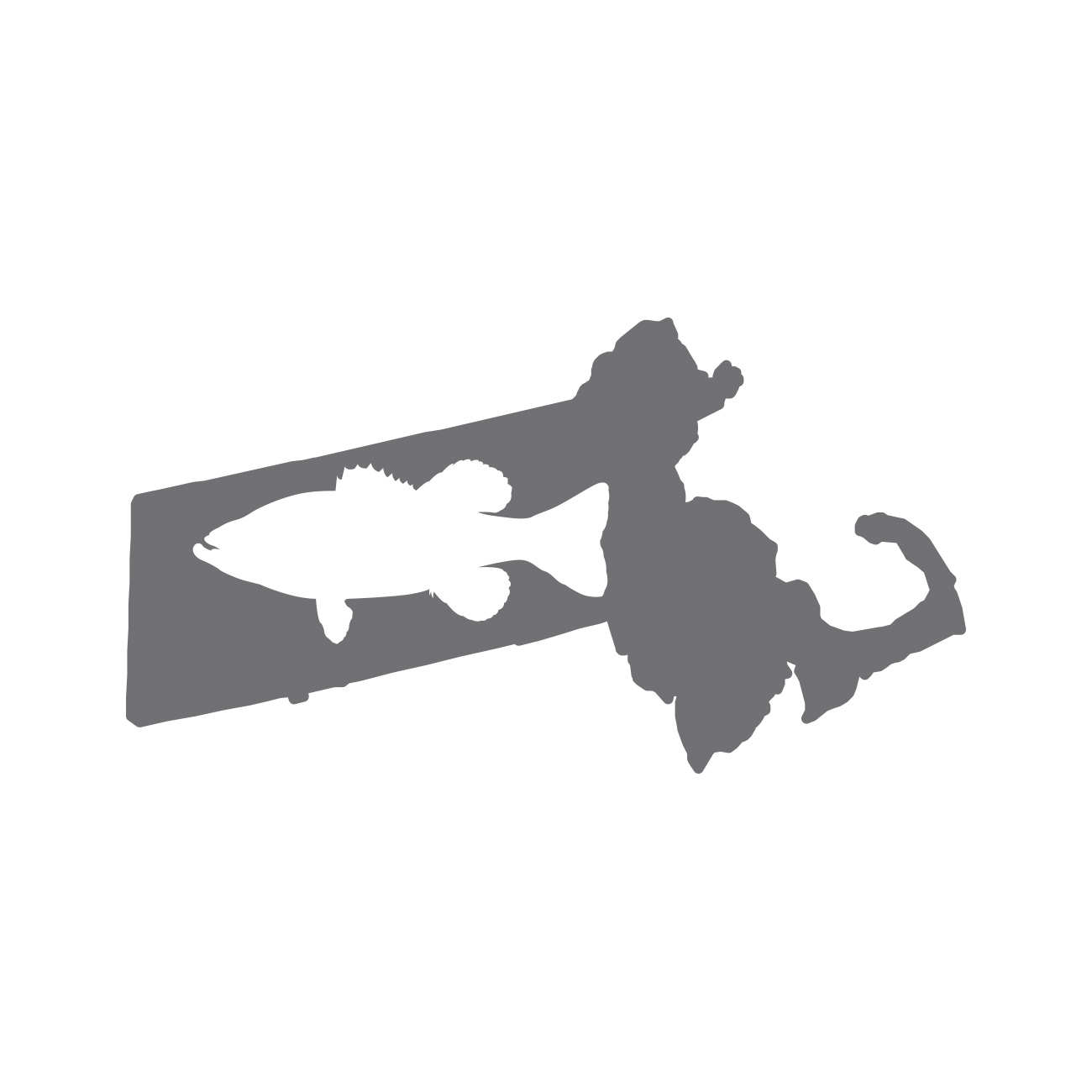 Massachusetts Bass Sticker Decal Die Cut - Self Adhesive Vinyl ...