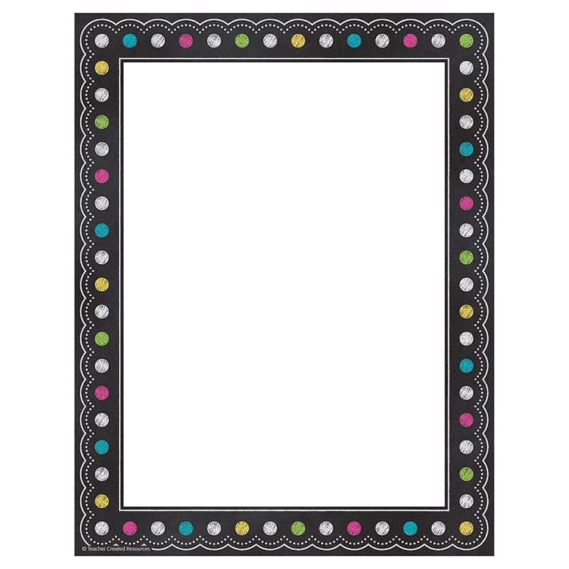 Teacher Created Resources Chalkboard Brights Computer Paper, 50 Sheets ...