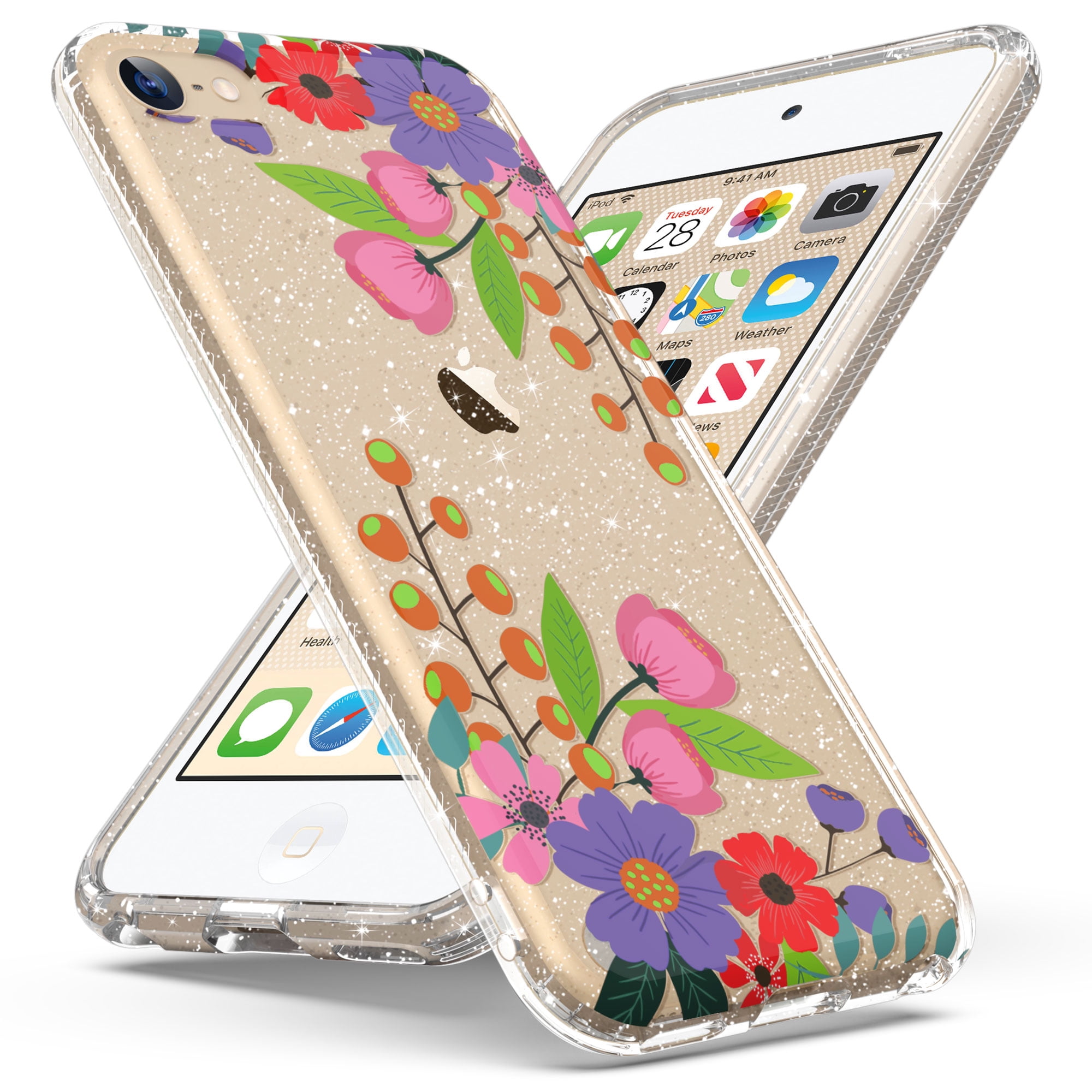 ULAK iPod Touch 7 6 5 Case, Sturdy Slim Shockproof Bumper Case for ...