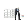 Dream Apparel Black Motorcycle Leather Chaps for Men Women Riding Cowboy Biker Pants with ...